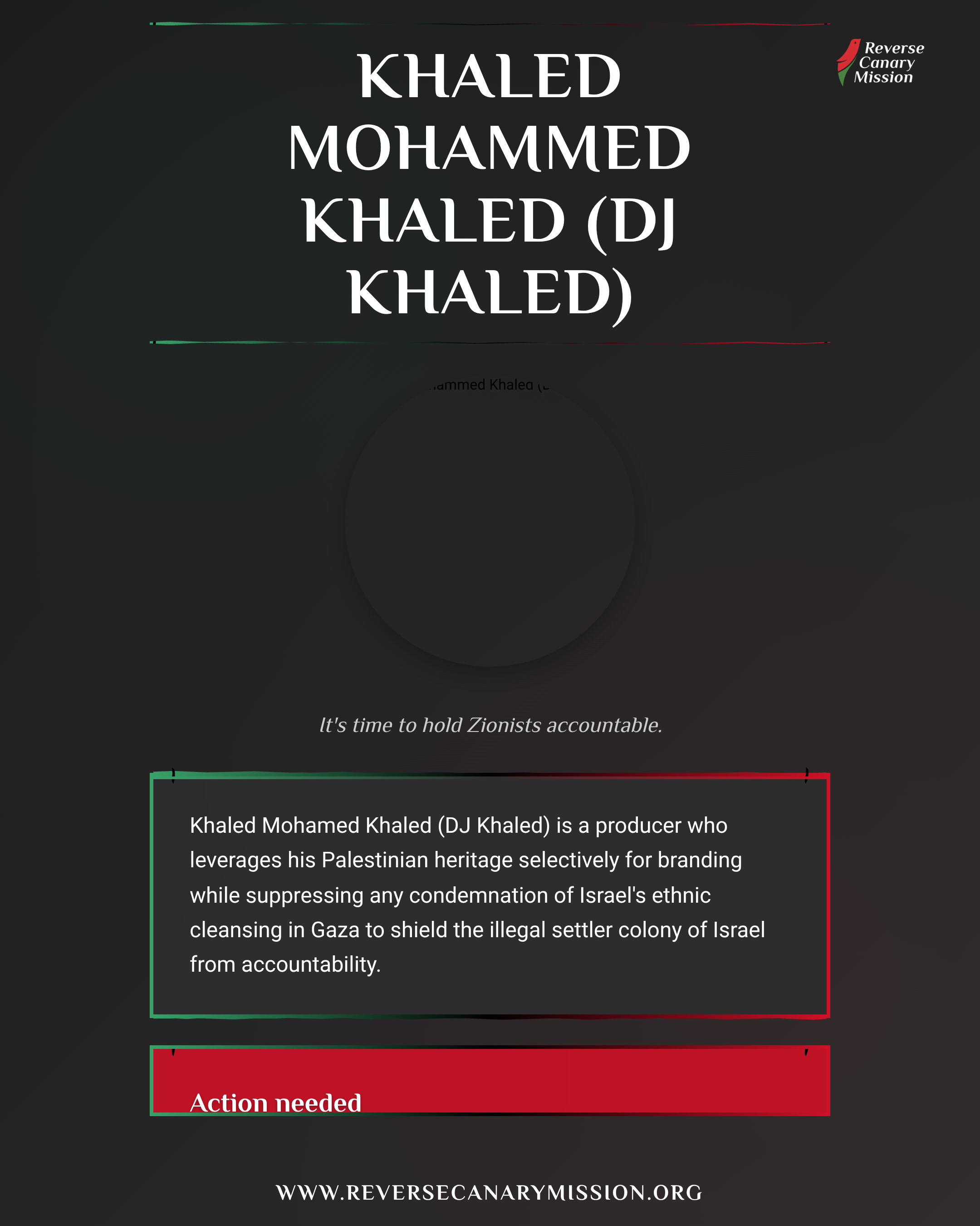 Khaled Mohammed Khaled (DJ Khaled) - Complicit in Apartheid | Reverse ...