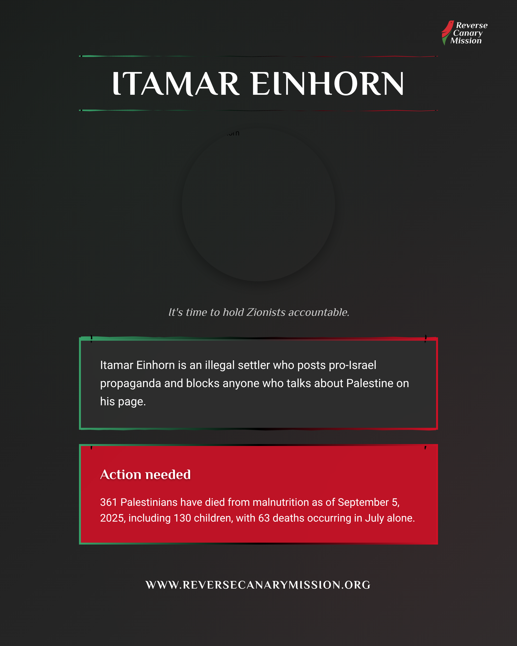 Itamar Einhorn - Complicit in Apartheid | Reverse Canary Mission